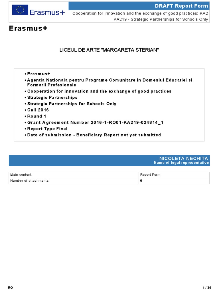 Draft Report For Erasmus Project | PDF | Immigration | Teachers