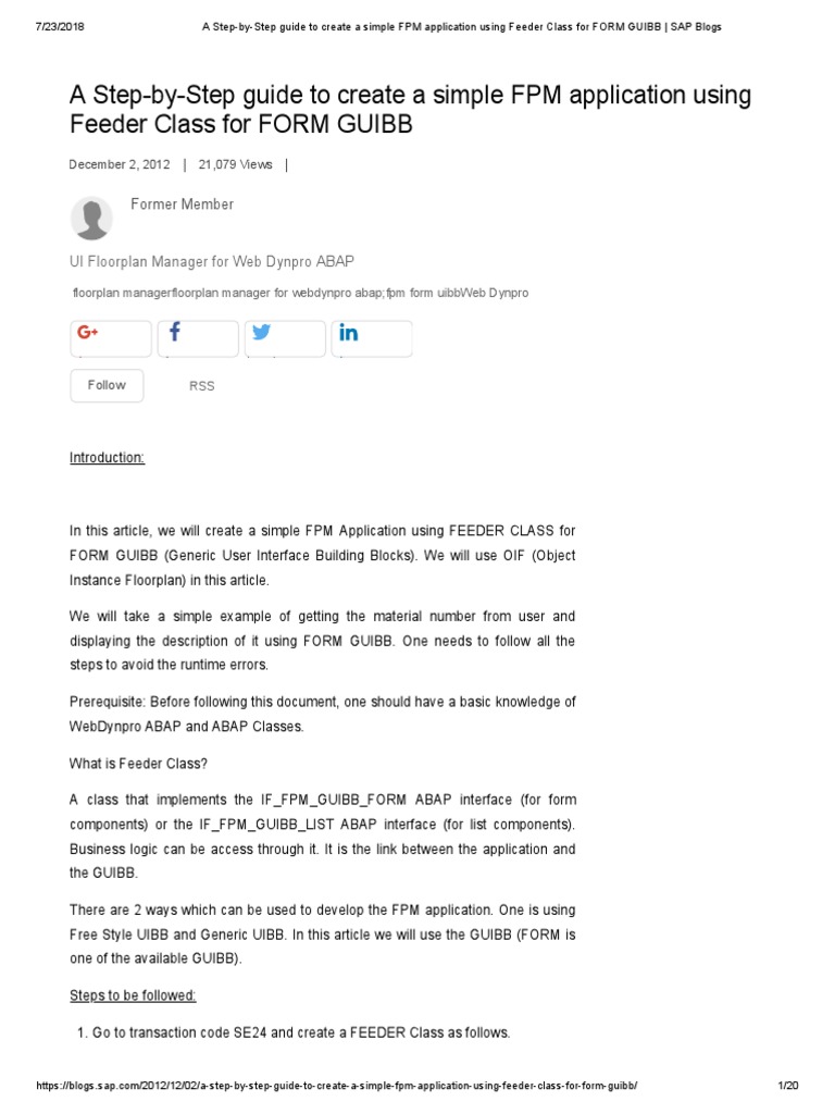 A Step-By-Step Guide To Create A Simple FPM Application Using Feeder ...