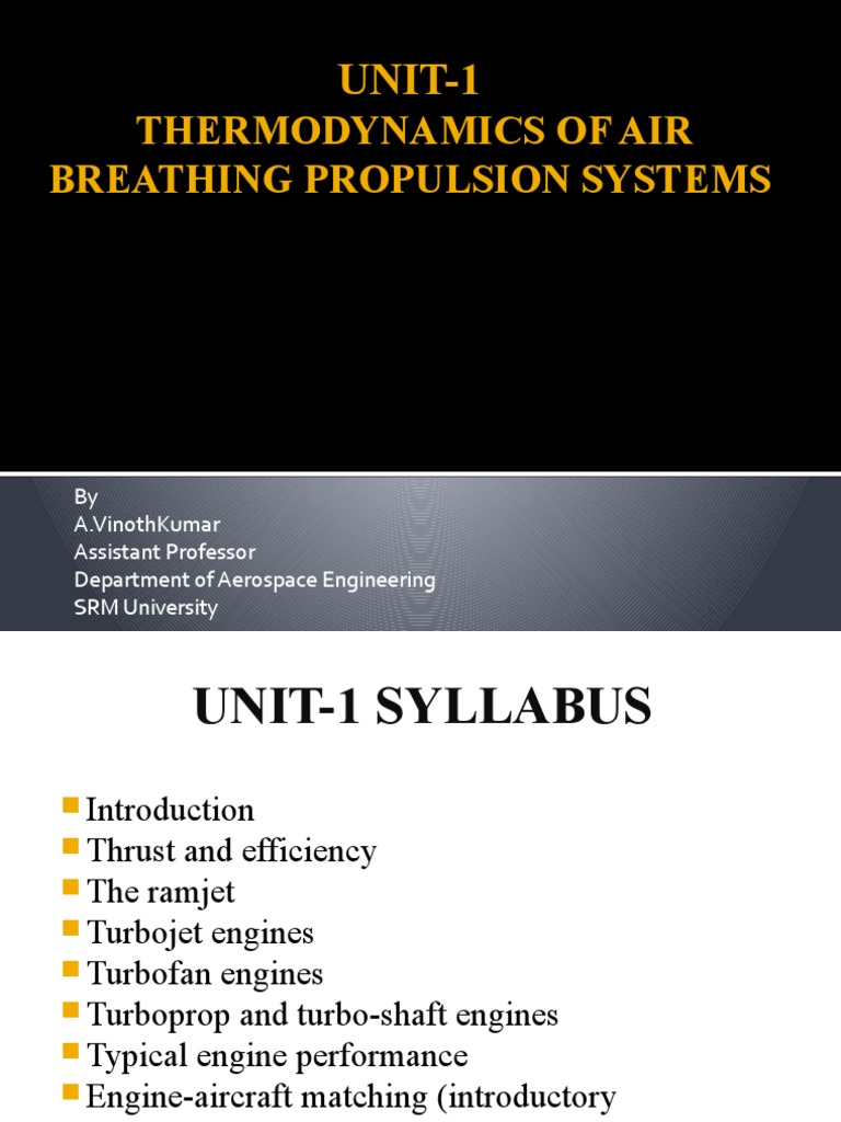 Air Breathing Propulsion Unit-1 | PDF | Jet Engine | Turbine