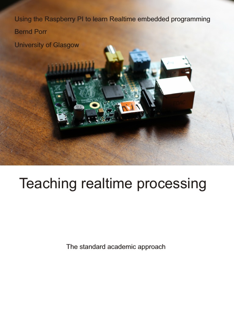 Bernd Porr | PDF | Raspberry Pi | Real Time Computing