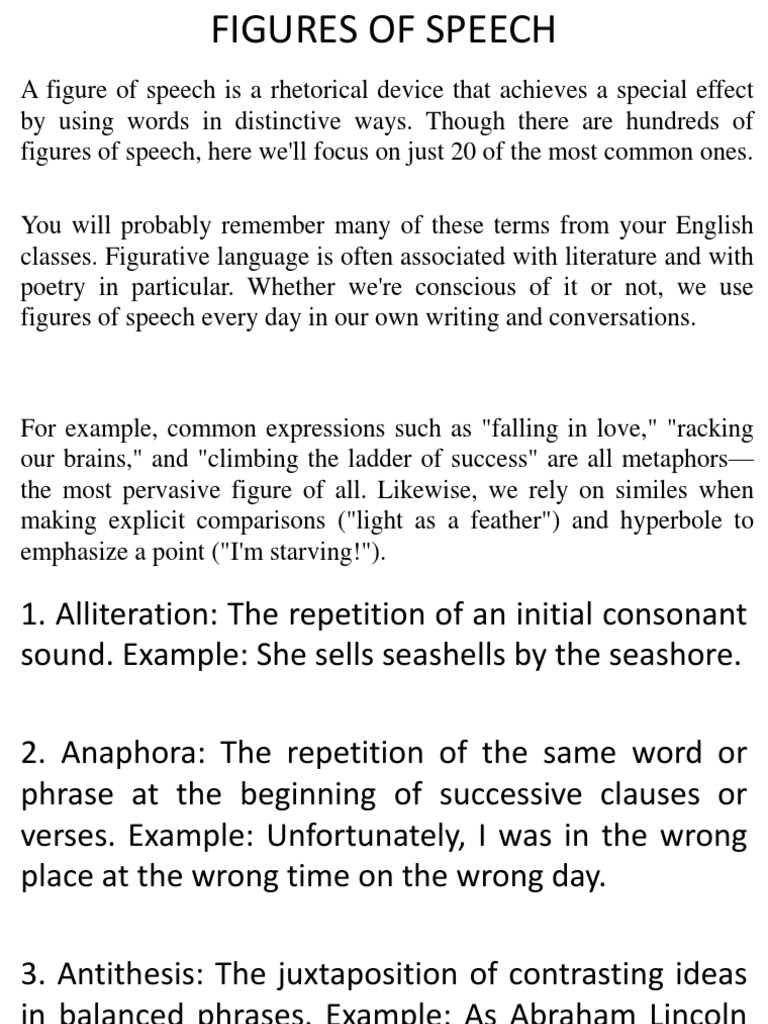 Figures of Speech | PDF | Metaphor | Poetry