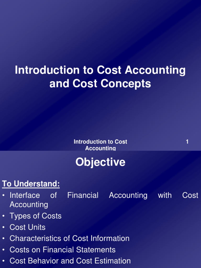 Introduction To Cost Accounting and Cost Concepts - Gnlu | PDF | Cost ...