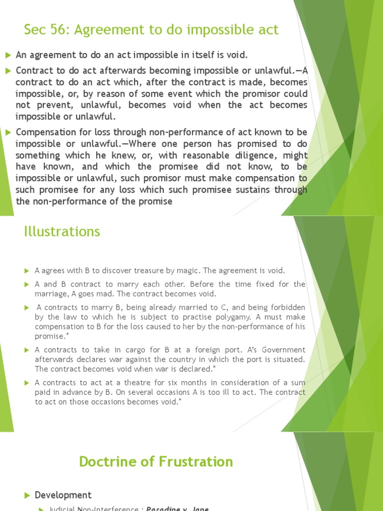 The Doctrine of Frustration: Analyzing the Legal Principles and ...