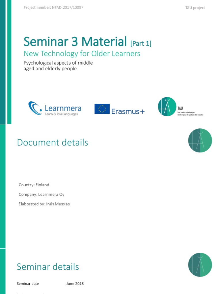 TAU - Learnmera - Seminar 3 Material (Part 1) | PDF | Internet Of Things | Learning