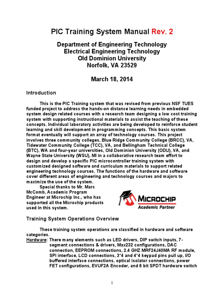 Embedded Systems Training Guide | PDF | Pic Microcontroller ...
