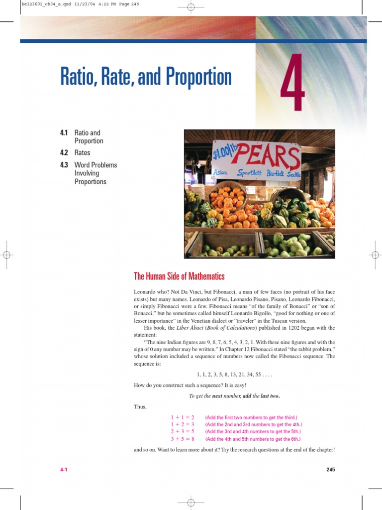 Sample ch04 A | PDF | Ratio | Elementary Mathematics