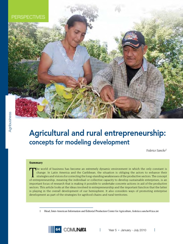Agricultural and Rural Entrepreneurship 2010 | PDF | Entrepreneurship ...