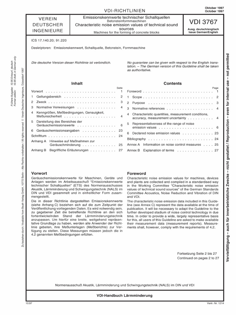 Vdi 3767 1997-10 | PDF