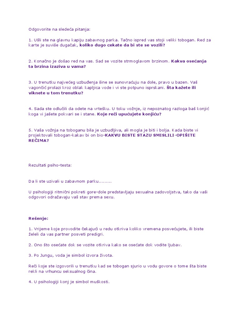 Psiho Test - Tobogan | PDF