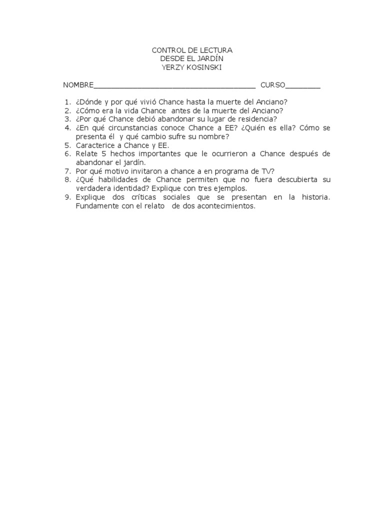 Control Desde El Jardín | PDF