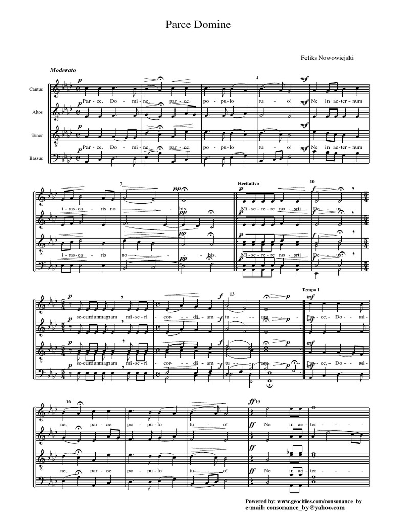 Parce Domine - F. Nowowiejski PDF | PDF