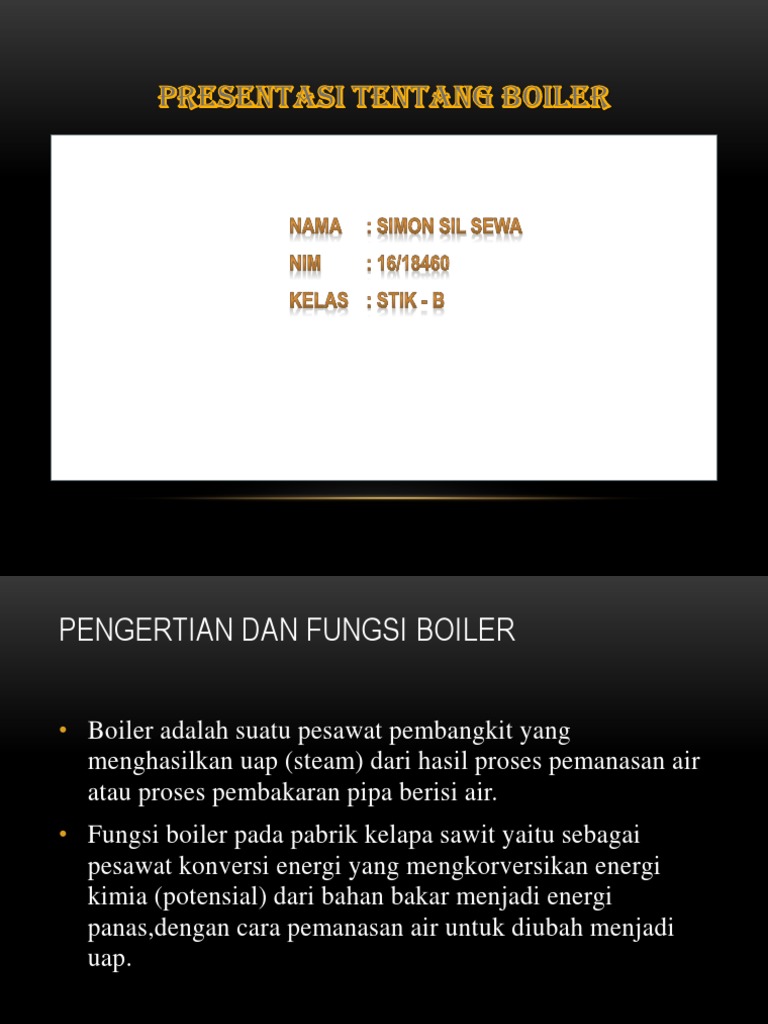 Presentasi Tentang Boiler | PDF | Teknologi & Rekayasa
