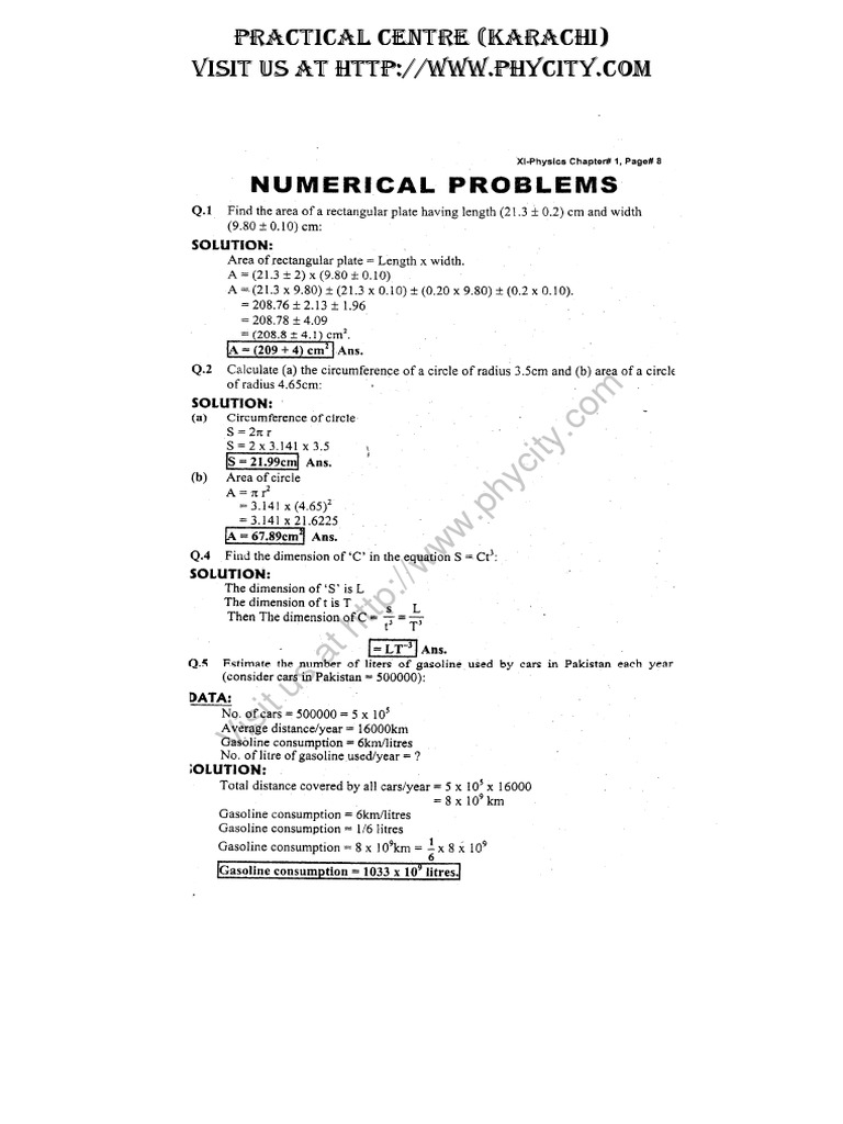 Numericals PDF | PDF | Computers