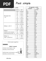 Past Simple Tables | PDF