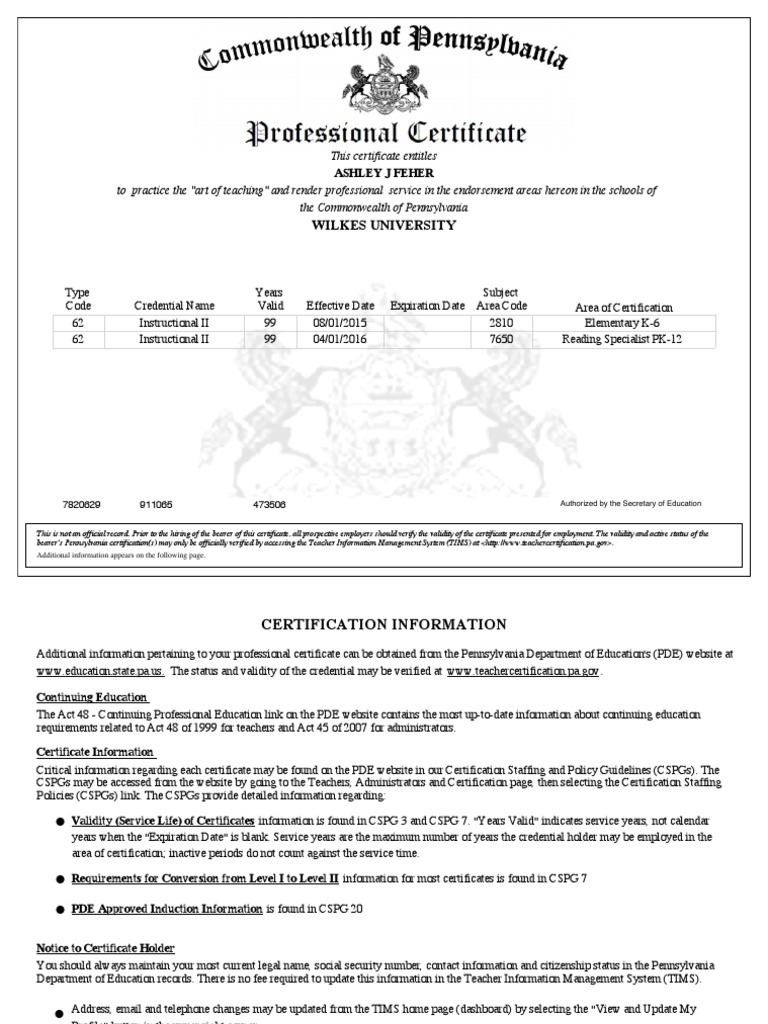 Teacher Certification | PDF | Credential | Teachers