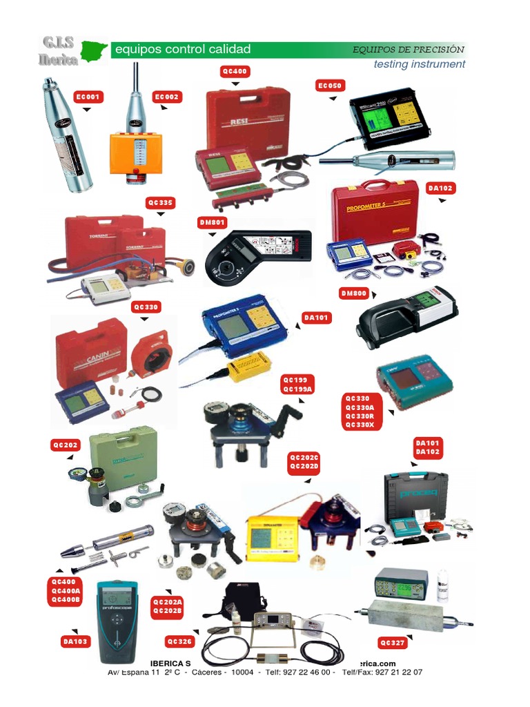 Equipos de Precisión y Control de Calidad | PDF | Hormigón | Materiales