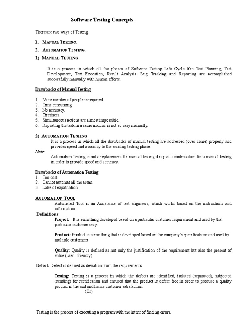 Manual Testing | PDF | Software Testing | Software Development Process