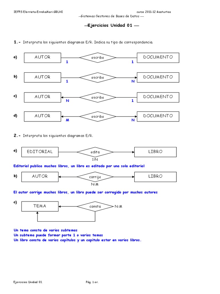 Sistemas Gestores de Bases Datos - Ejercicios Ver3 4 PDF | PDF