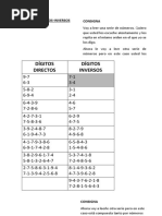 Wais-IV-Digitos Directos e Inversos y Letra-Numero | PDF