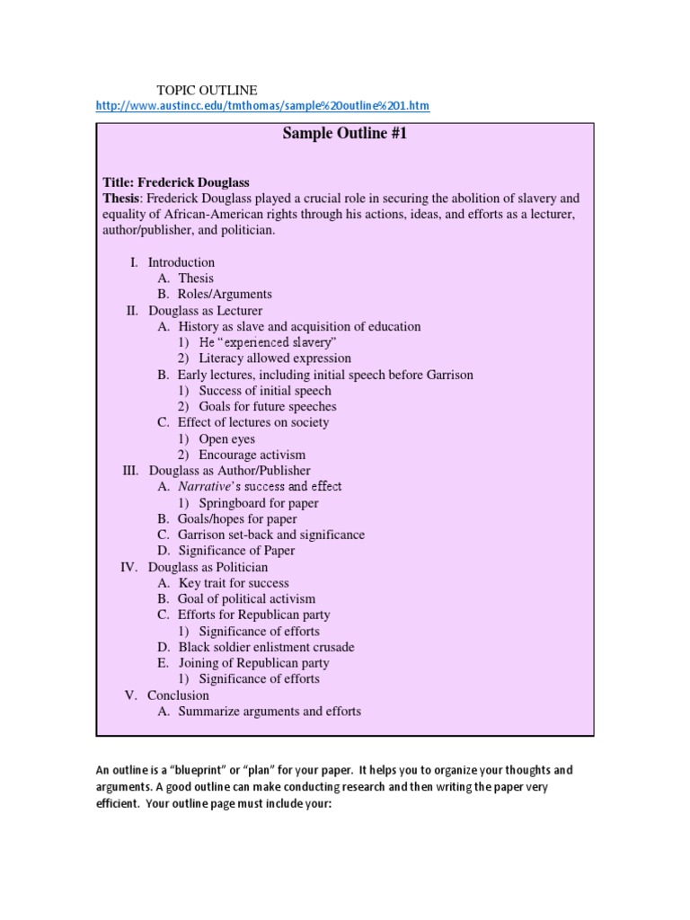 Sample Outline 1 | PDF
