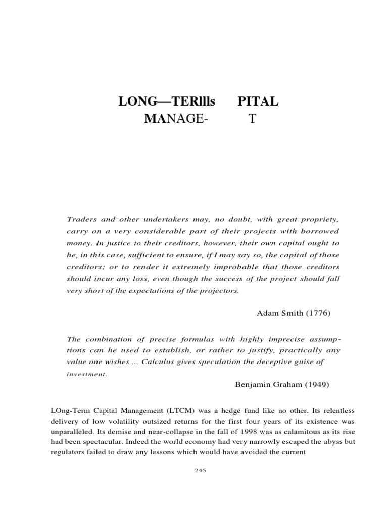 "LTCM: Rise and Fall of a Hedge Fund" | PDF | Swap (Finance) | Long Term Capital Management