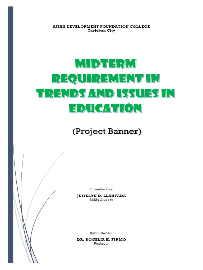 (Project Banner) : Asian Development Foundation College Tacloban City | PDF