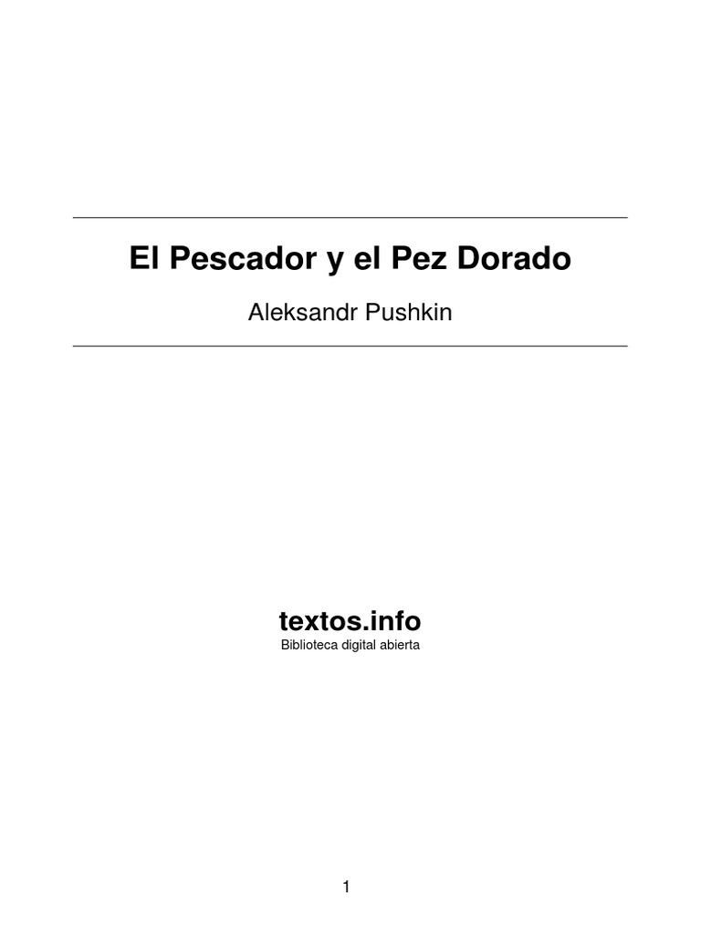 El Pescador y El Pez Dorado | PDF