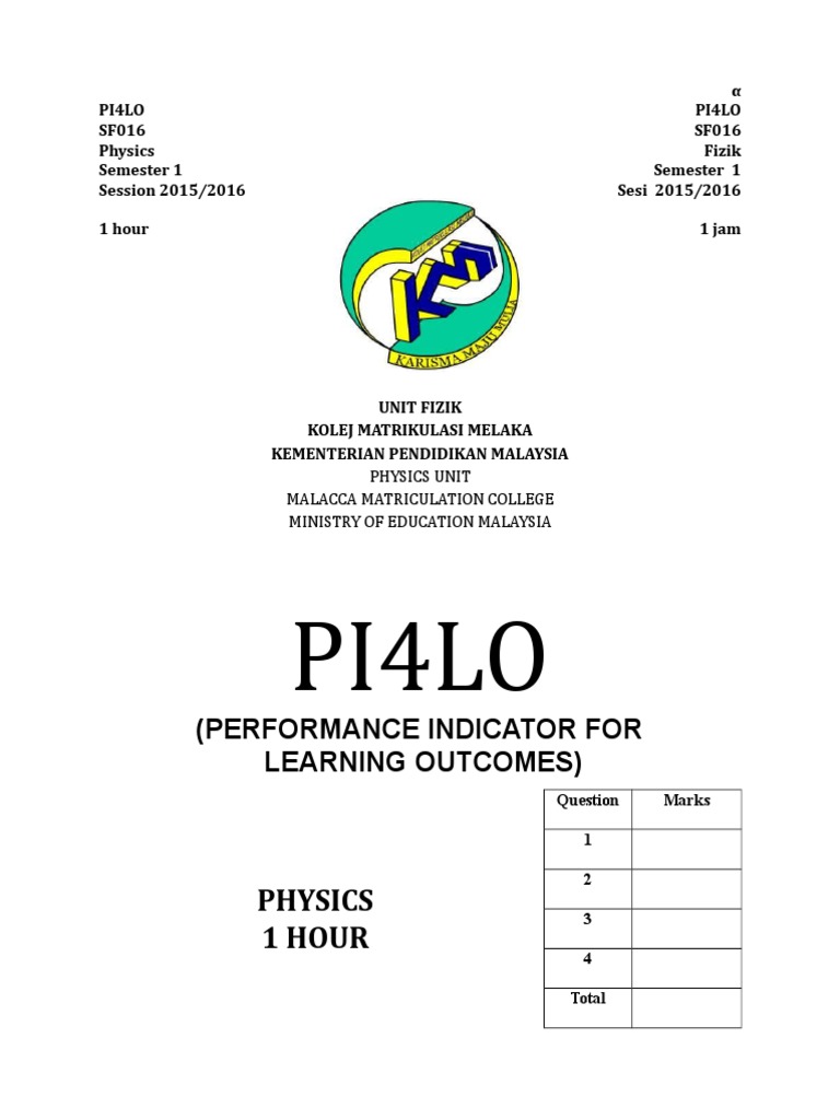Soalan Fizik Matrikulasi | PDF | Electronvolt | Force