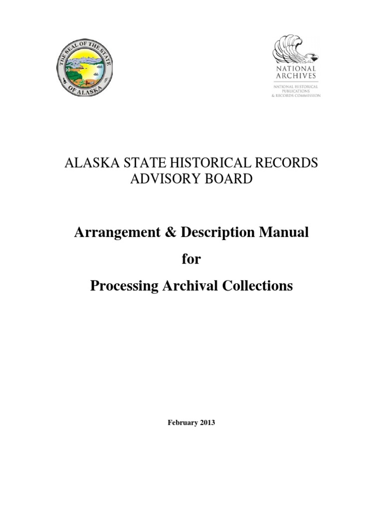 Arrangement Description Manual | PDF | Archive | Preservation (Library ...