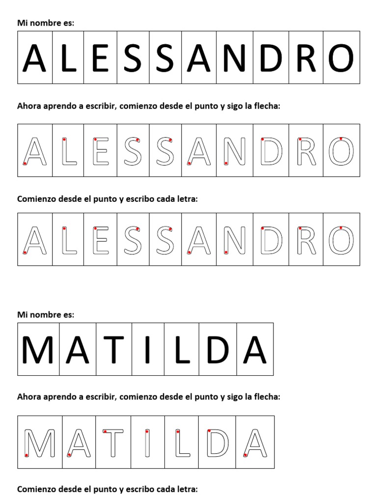 Aprendo A Escribir Mi Nombre | PDF | Artes del Lenguaje y Comunicación