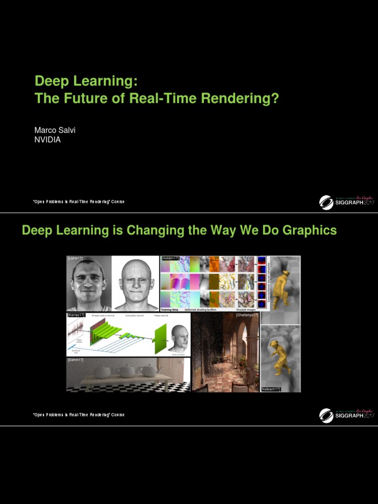 Deep Learning For Real Time Graphics | PDF | Deep Learning | Rendering ...