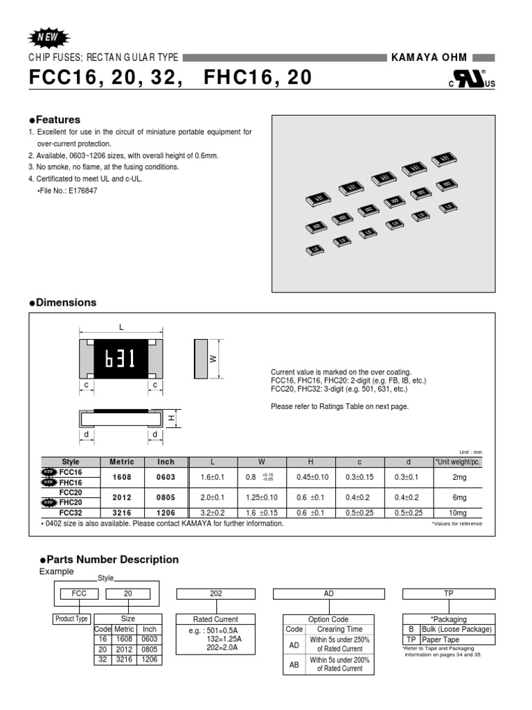 Datasheet | PDF | Fuse (Electrical) | Electrical Engineering