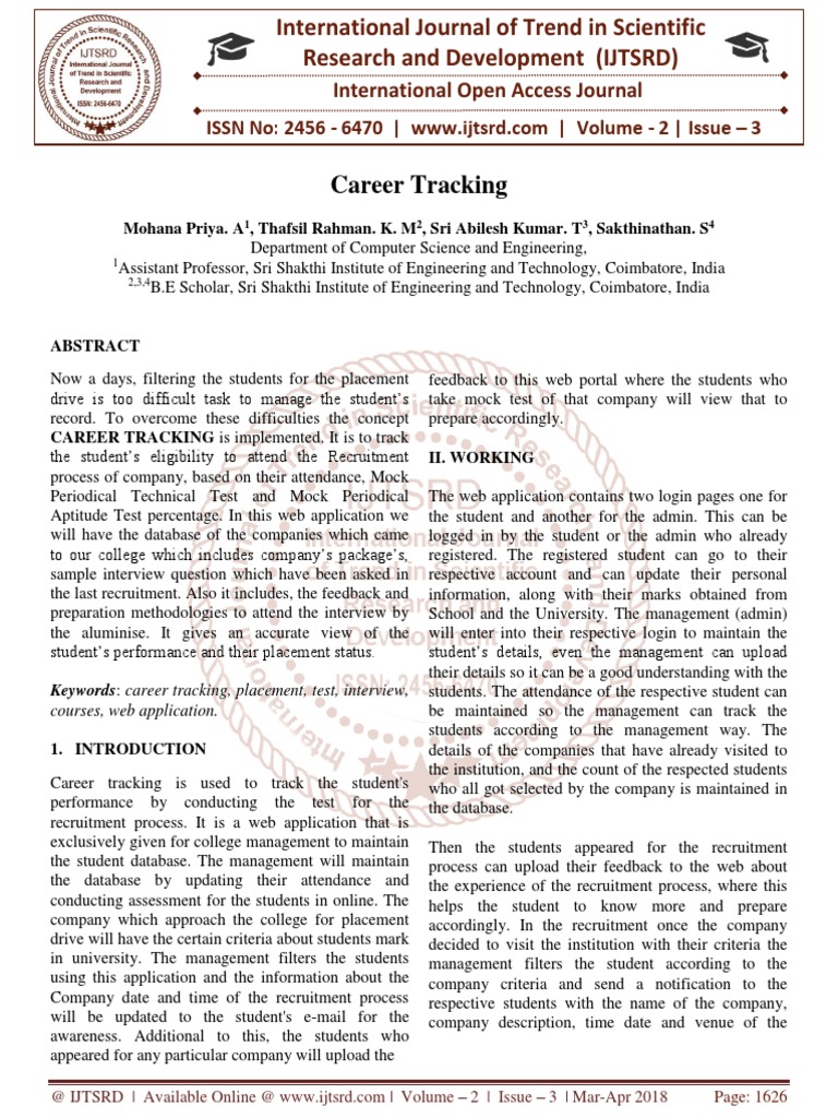 Career Tracking | PDF | Recruitment | Test (Assessment)