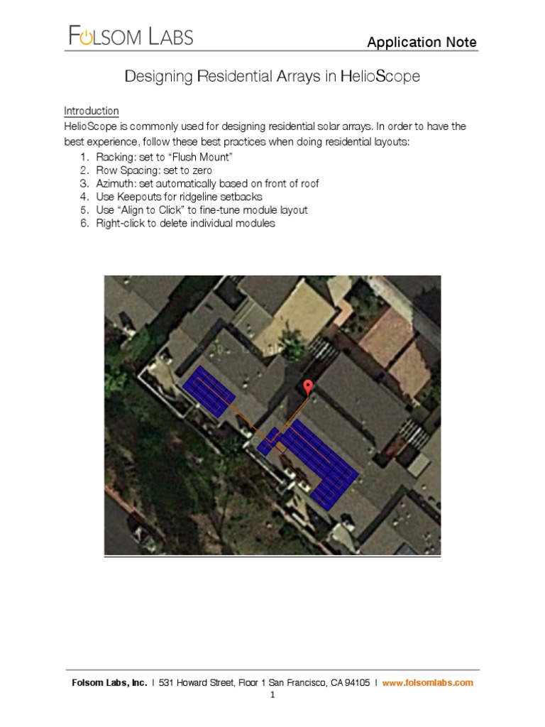 Designing Residential Arrays in Helioscope: Application Note | PDF ...