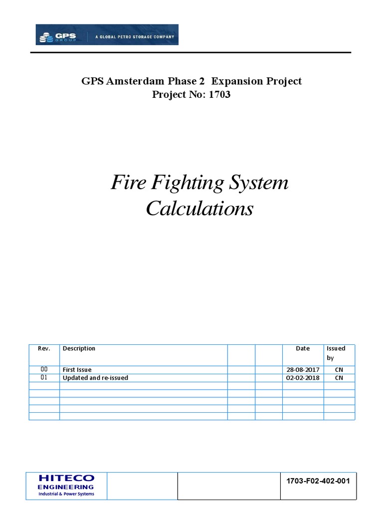 Fire Fighting System Calculation PDF | PDF | Liquefied Petroleum Gas ...