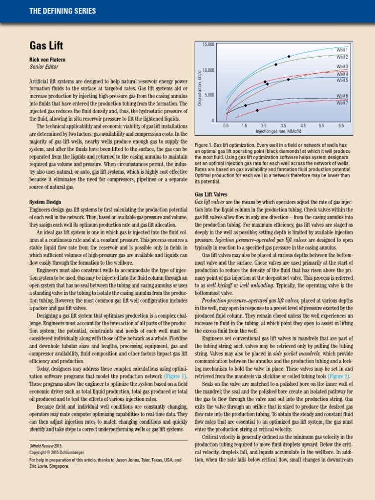 Defining Gas Lift | PDF | Lift (Force) | Natural Gas