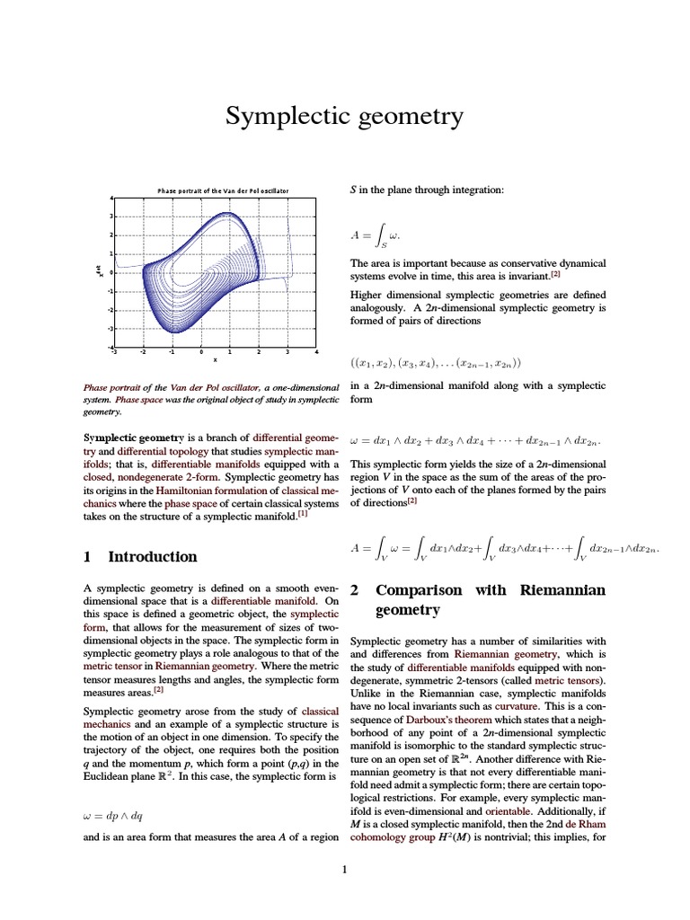 Symplectic Geometry | PDF | Topology | Differential Topology