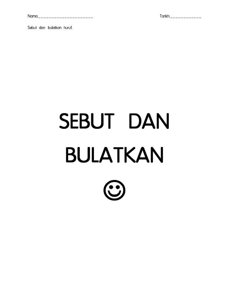 Latihan Bulatkan Huruf Kecil | PDF