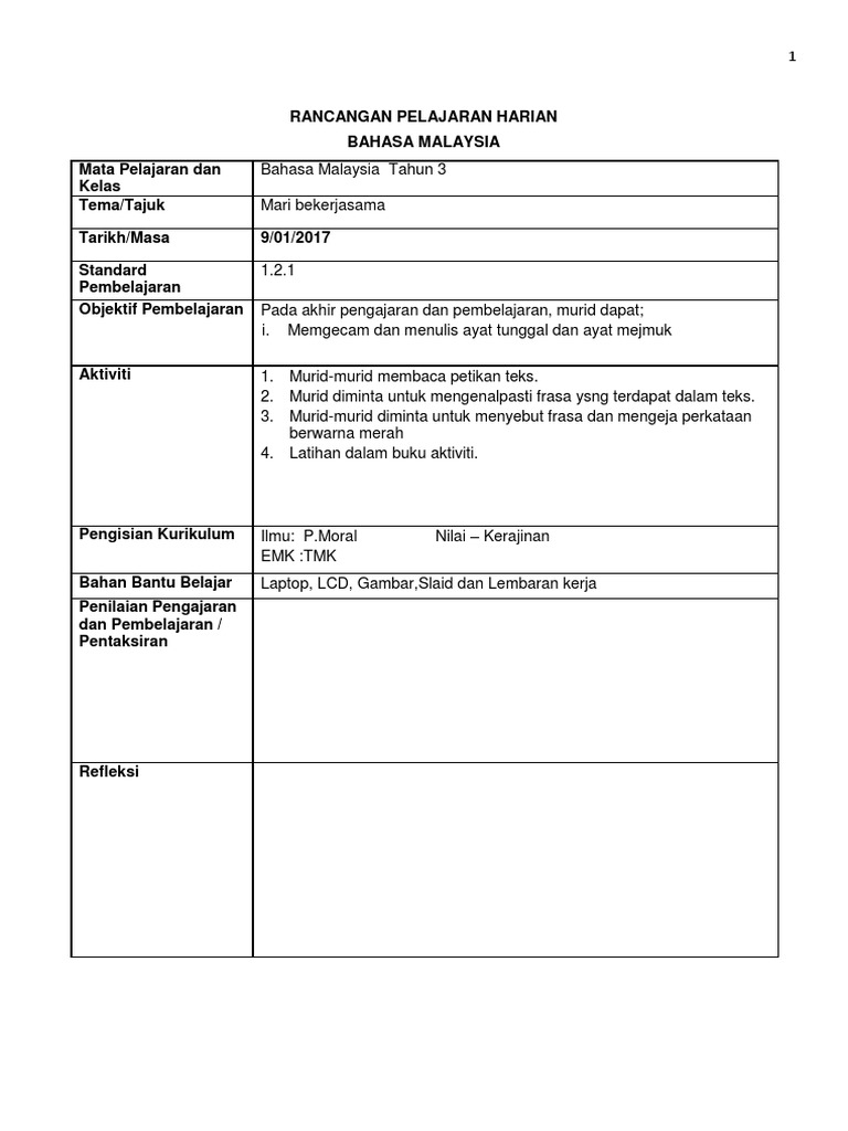 RPH Selepas Ujian | PDF