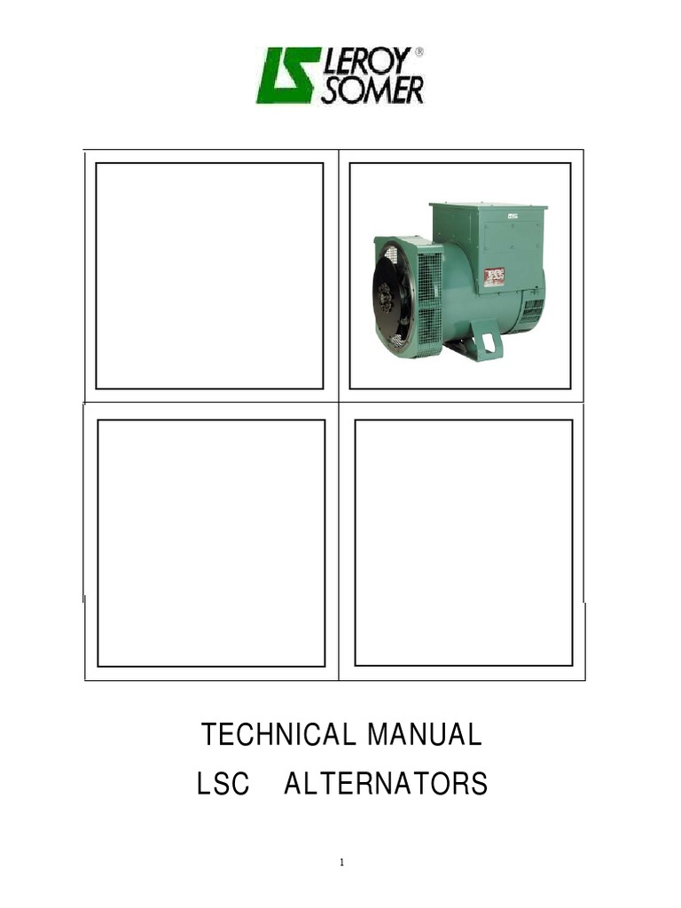 Technical Manual LSC Alternators PDF | PDF | Electric Motor | Power Supply
