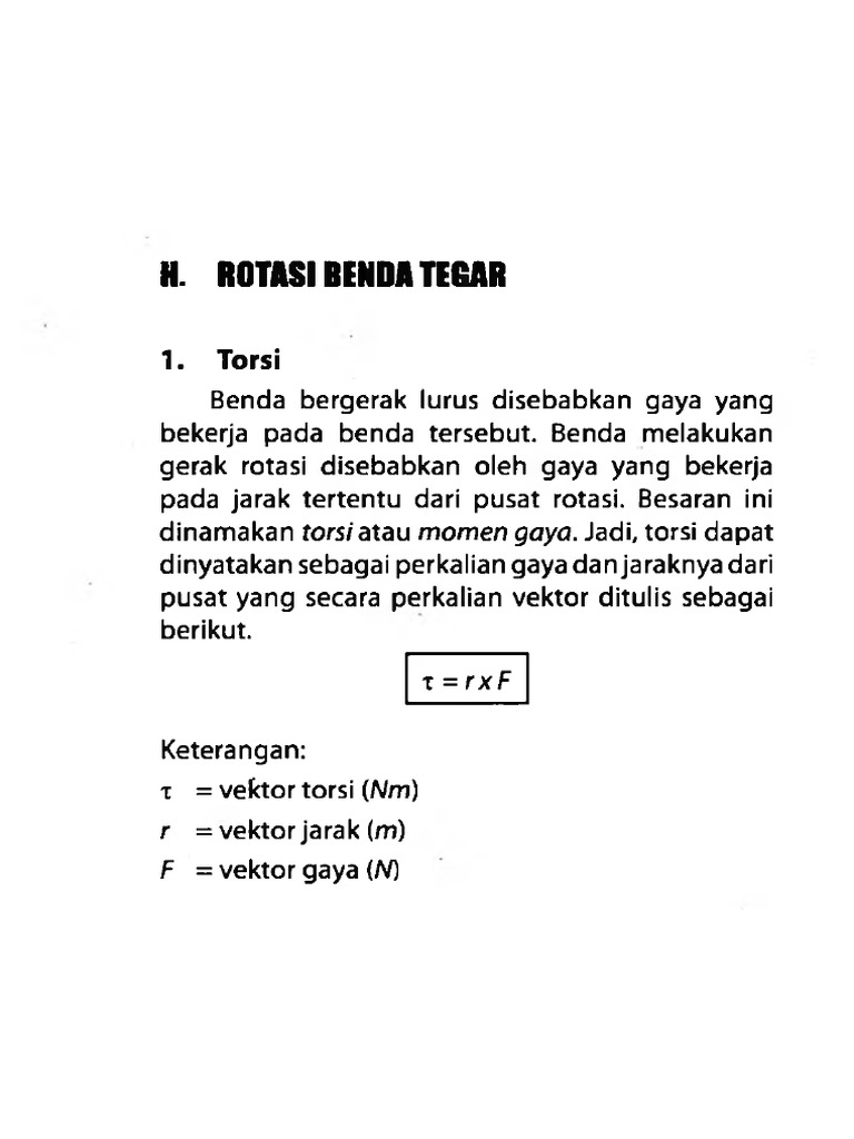 Rumus Fisika Rotasi dan Keseimbangan | PDF