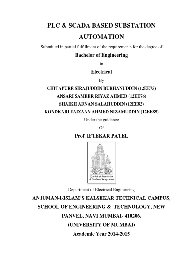 PLC & SCADA in Substation Automation | PDF | Programmable Logic ...