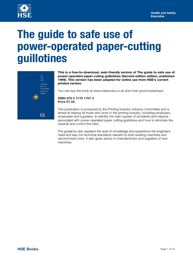 Power Guillotines | PDF | Knife | Occupational Safety And Health