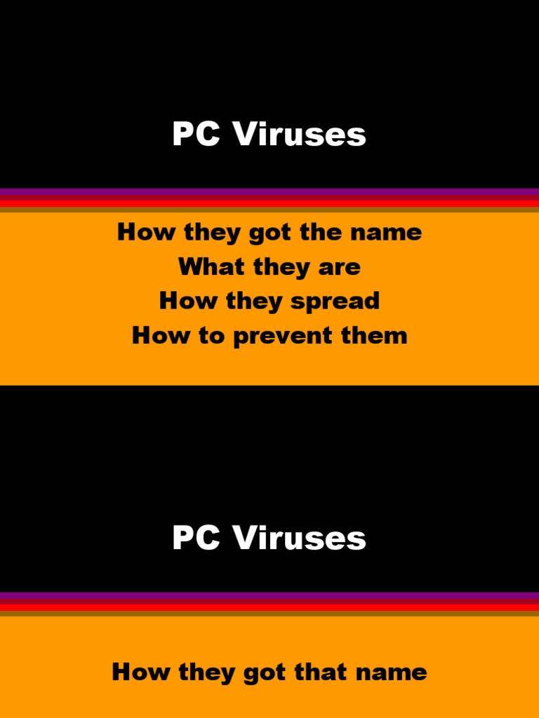 PC Viruses: How They Got The Name What They Are How They Spread How To ...