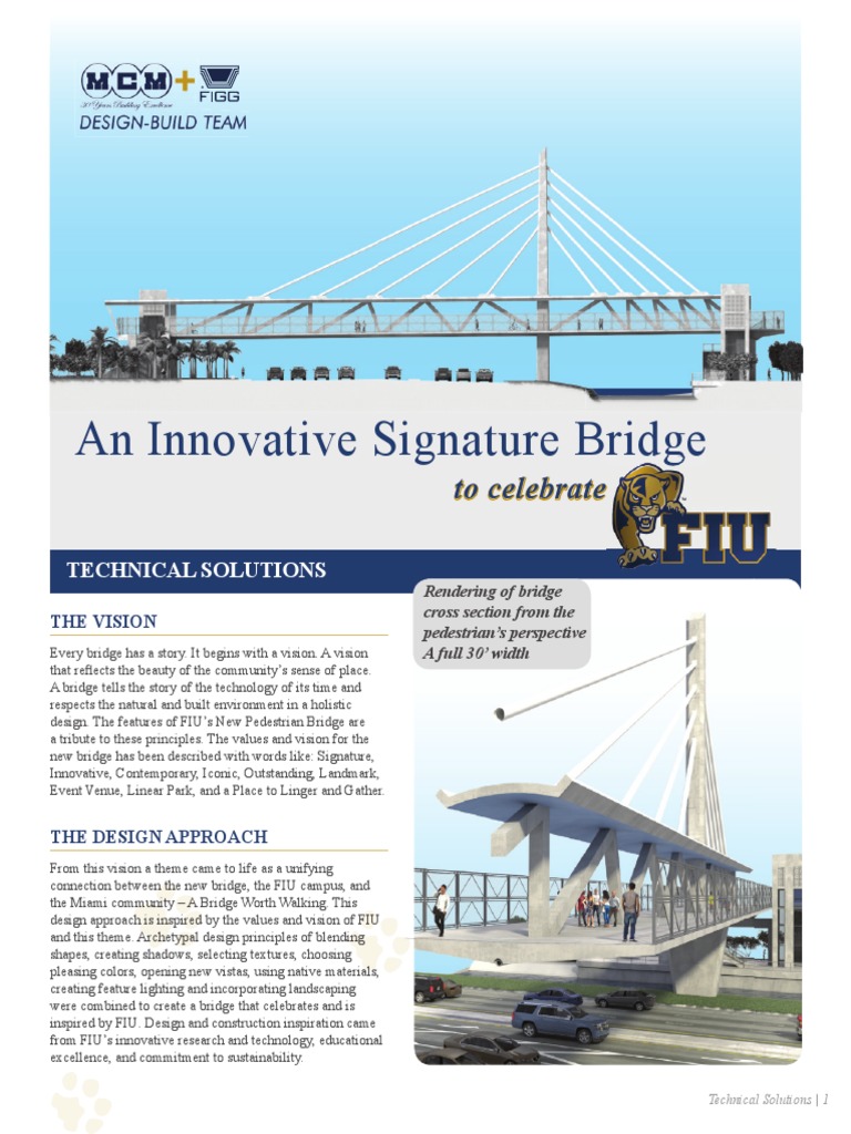 FIU Pedestrian Bridge | PDF | Bridge | Concrete