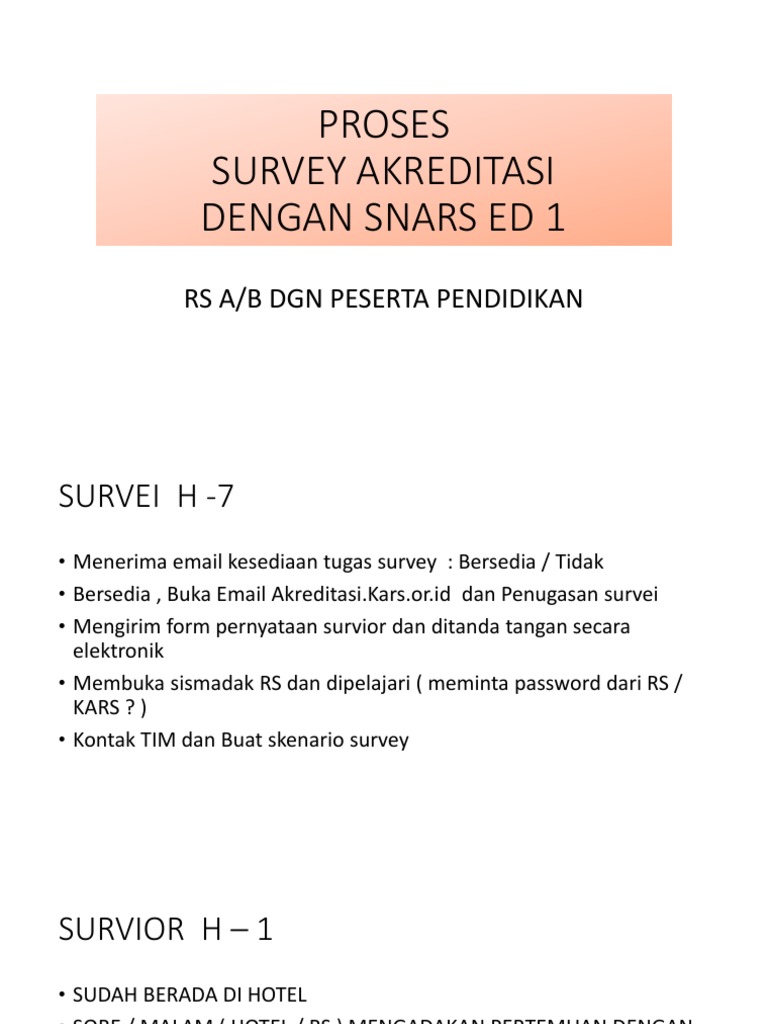 Panduan Proses Survei | PDF