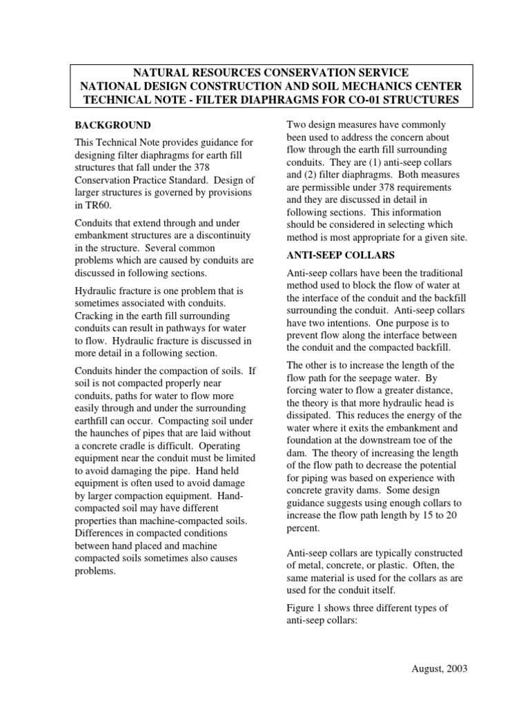 Filter Diaphragms PDF | PDF | Dam | Soil