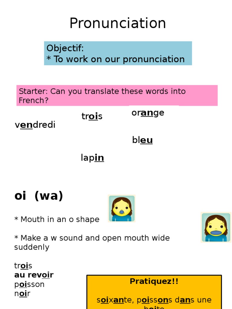 French Pronunciation Practice Guide | PDF