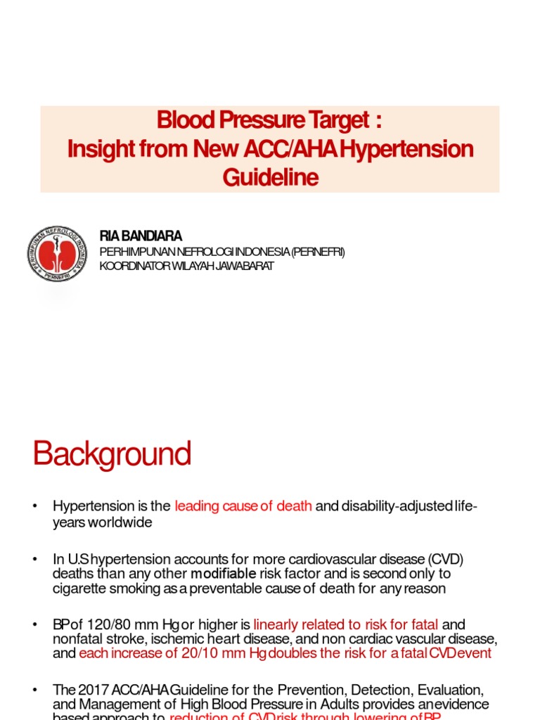 ACC/AHA Hypertension Guideline Highlights New BP Targets | PDF | Dash ...