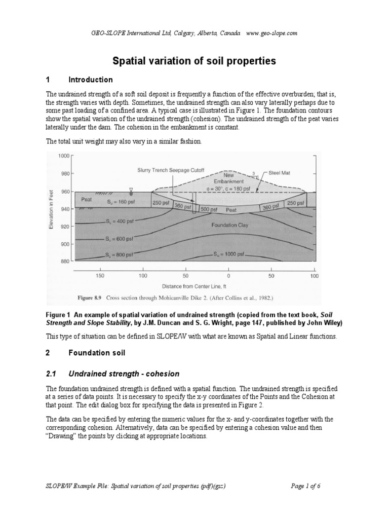 Spatial Variation of Soil Properties | PDF | Contour Line | Function ...
